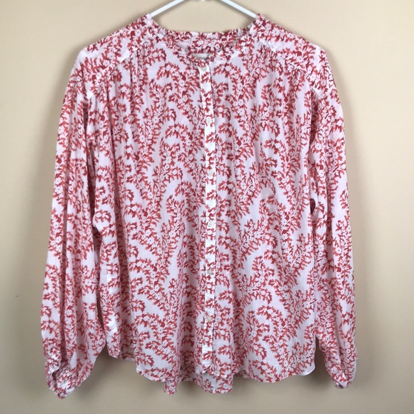 LOFT | Tops | Loft Womens Floral Lightweight Buttonup Long Sleeve ...